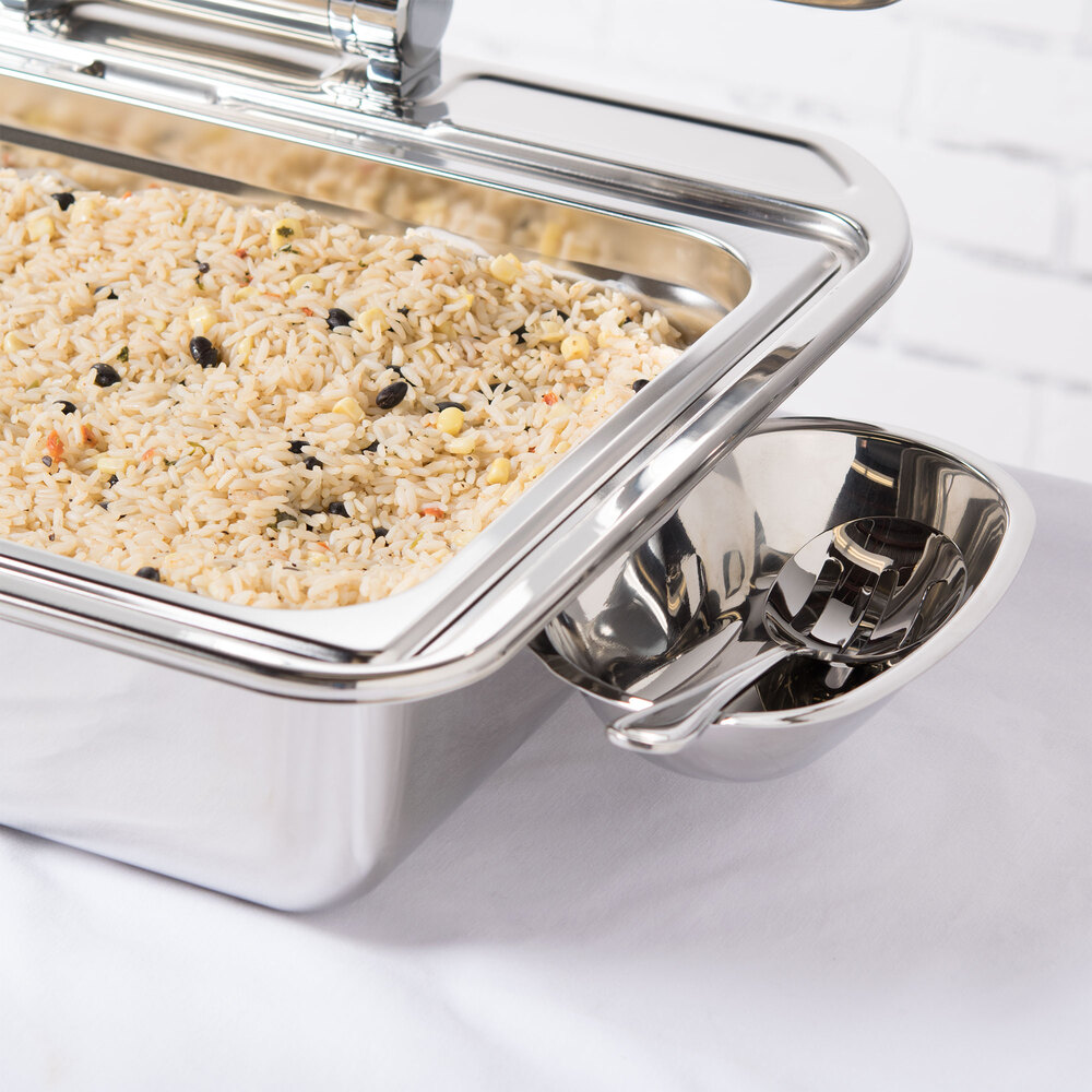 Tablecraft CW40161 7 Qt. Full Size Stainless Steel Induction Chafer ...