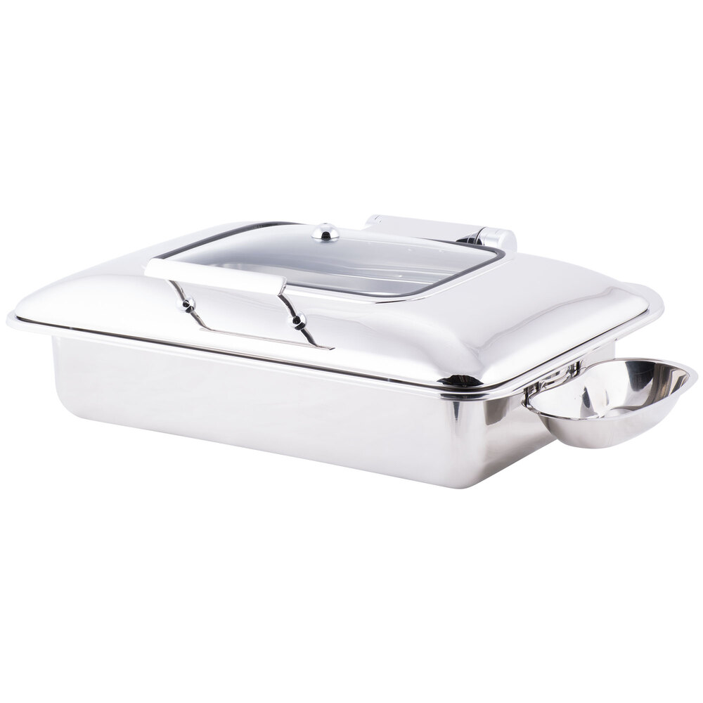 Tablecraft CW40161 7 Qt. Full Size Stainless Steel Induction Chafer ...