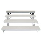 National Public Seating TP72 Trans-Port 3-Level Gray Carpet Straight ...